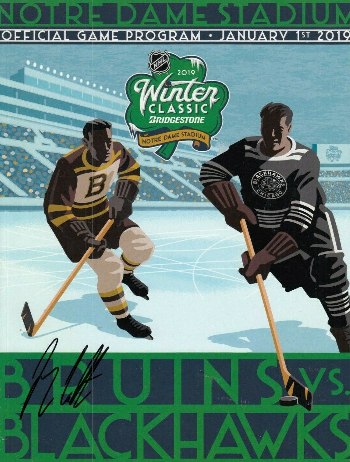 JEREMY COLLITON signed (2019 WINTER CLASSIC) Chicago Blackhawks ...