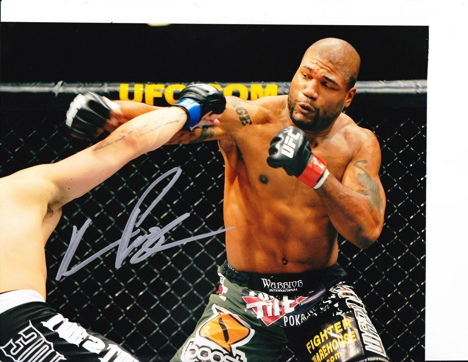 QUINTON RAMPAGE JACKSON SIGNED THROWING PUNCH 8X10 Collectible ...