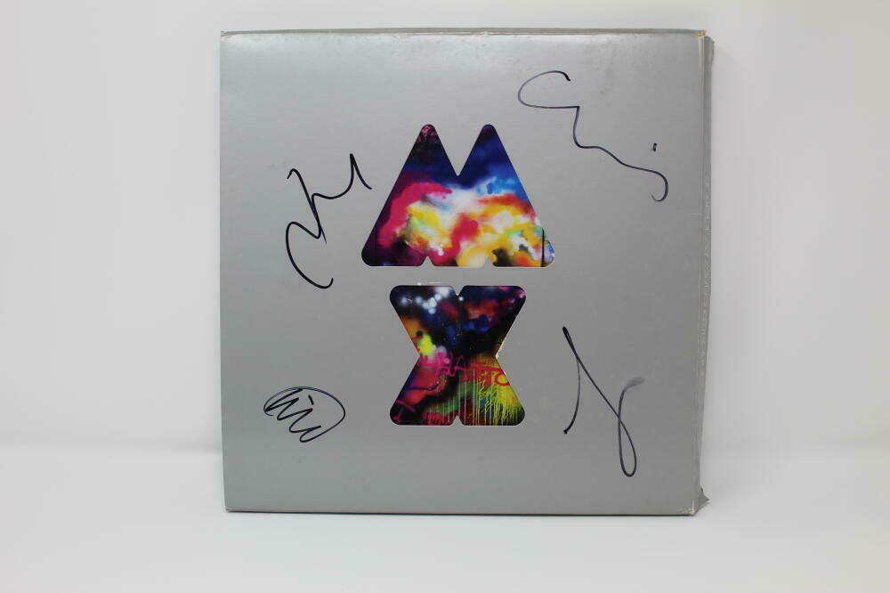 COLDPLAY BAND SIGNED AUTOGRAPH ALBUM VINYL RECORD MYLO XYLOTO CHRIS ...