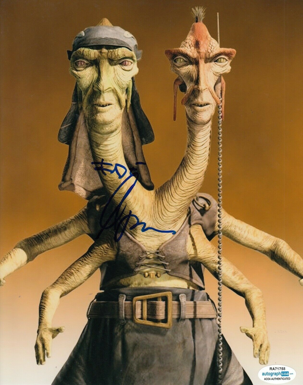 GREG PROOPS signed (STAR WARS The Phantom Menace) 8X10 *FODE* photo ...