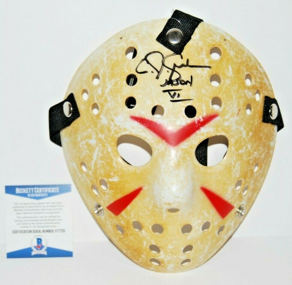 CJ GRAHAM signed (JASON VOORHEES FRIDAY THE 13TH PART 6) Mask BECKETT ...