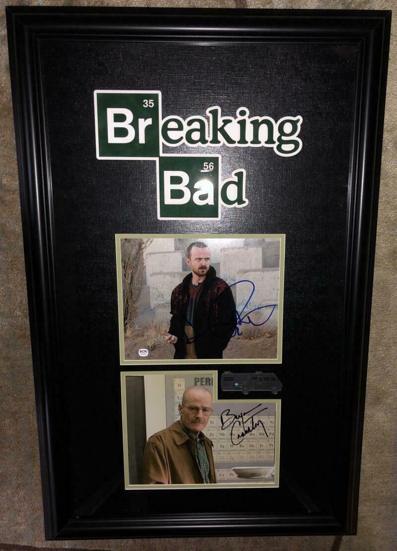BRYAN CRANSTON AARON PAUL SIGNED AUTOGRAPH - BREAKING BAD 34x22 FRAMED ...