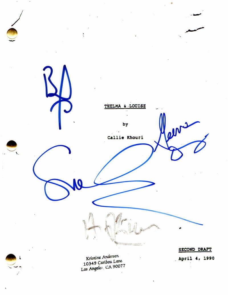 GEENA DAVIS, SUSAN SARANDON BRAD PITT +1 SIGNED AUTOGRAPH THELMA ...