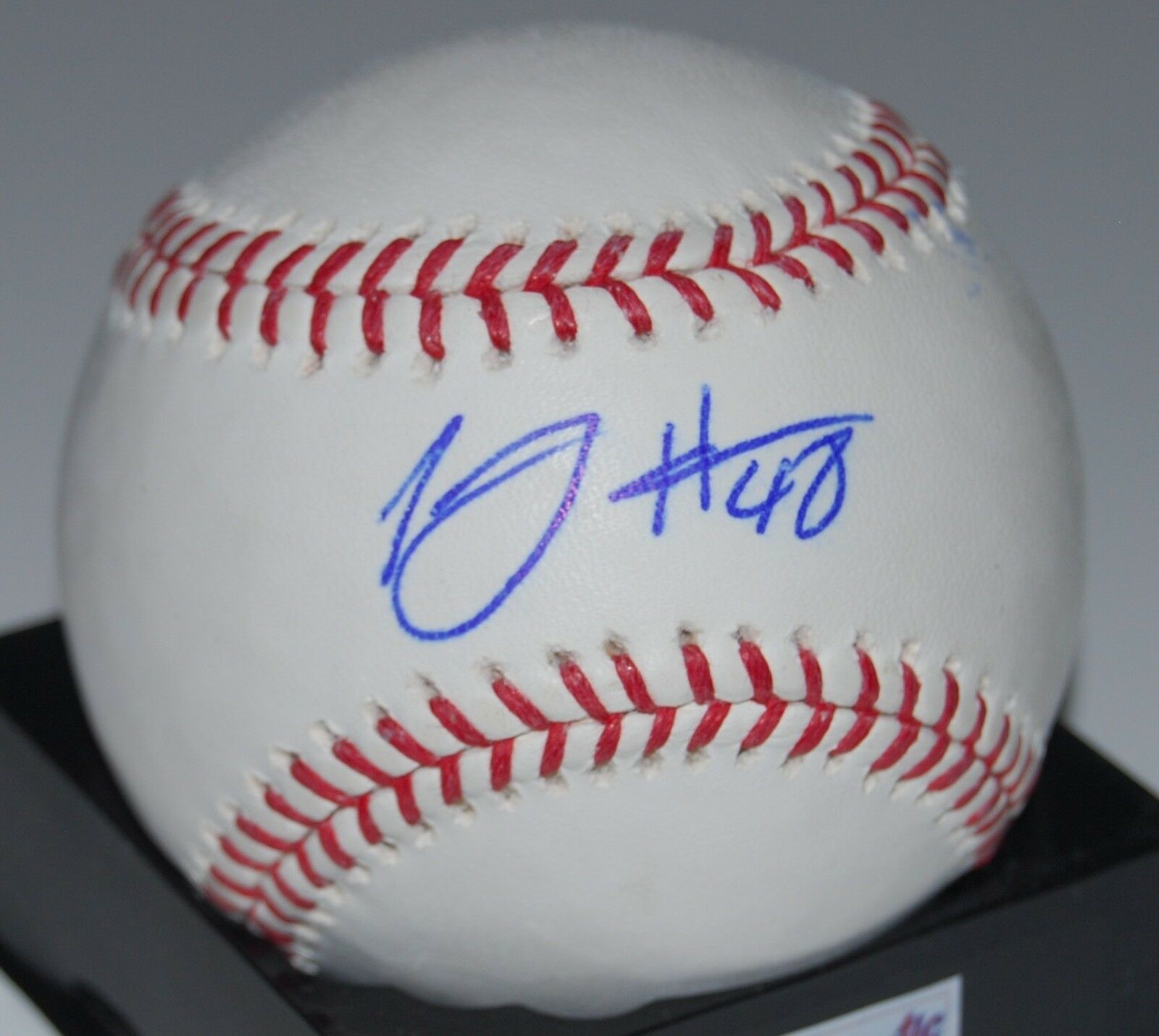 TOMMY HANSON signed Official Major League baseball (ATLANTA BRAVES) W ...