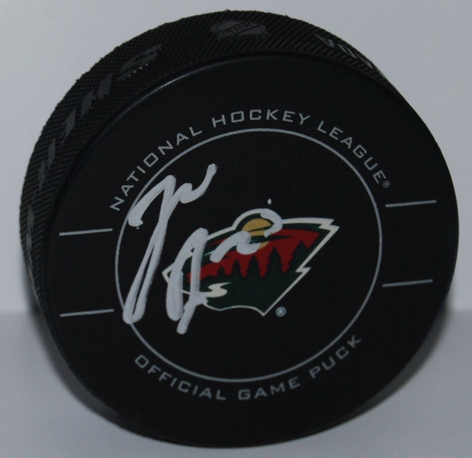 JONAS BRODIN signed (MINNESOTA WILD) Official game hockey puck W/COA ...