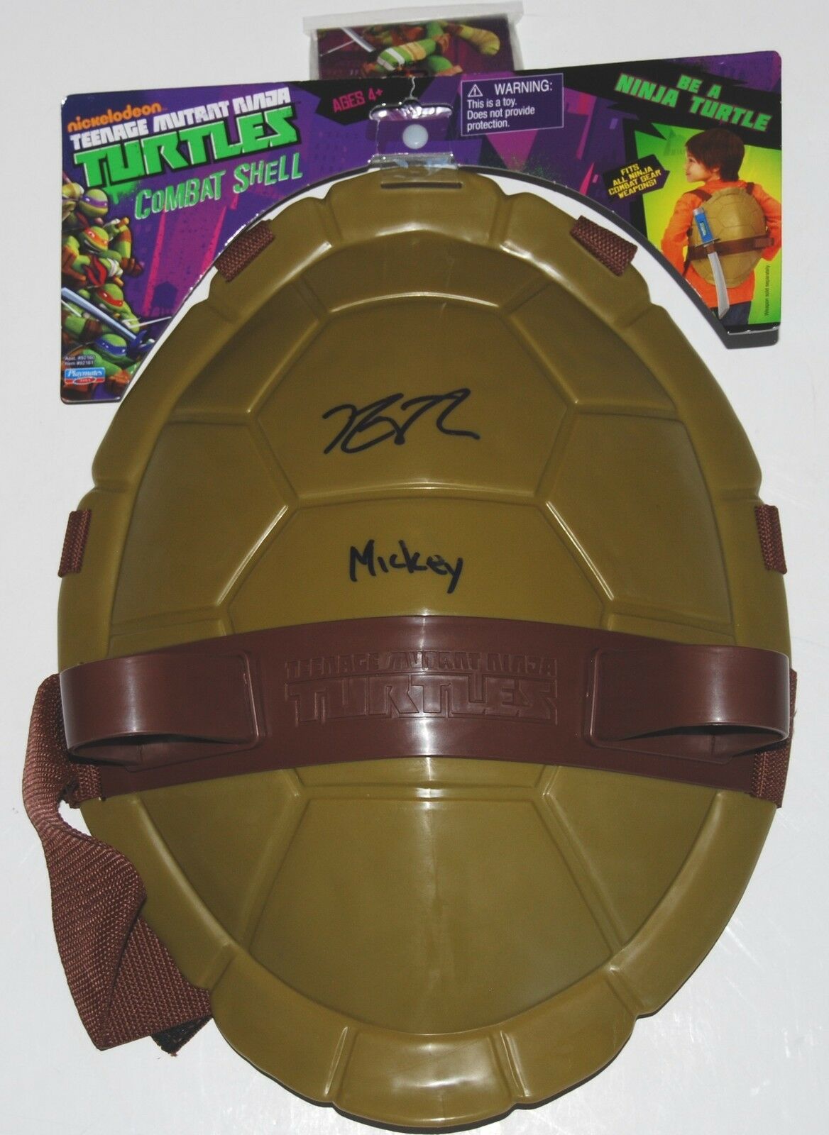 NOEL FISHER signed (TEENAGE MUTANT NINJA TURTLES) Turtle Shell toy W ...