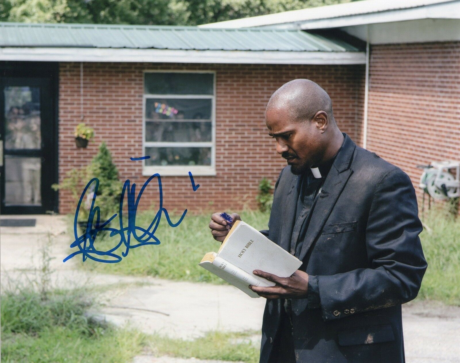 Seth Gilliam The Walking Dead Father Gabriel Stokes Signed 8x10 Photo w ...