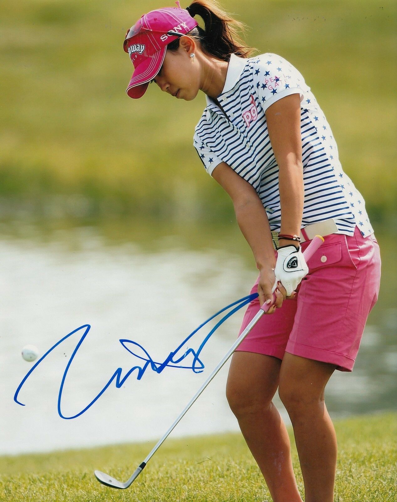 MOMOKO UEDA signed LPGA *WOMENS* GOLF 8X10 photo W/COA JAPAN MIZUNO ...