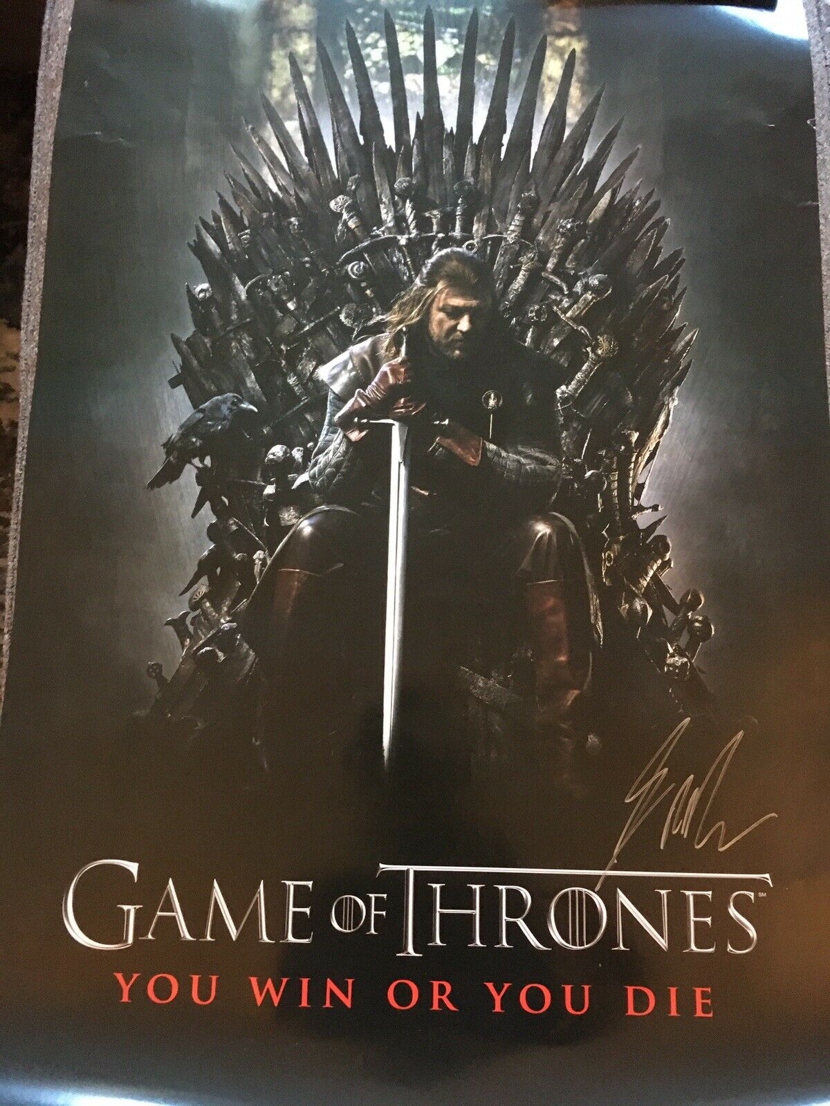 GEORGE RR MARTIN “GAME OF THRONES” SIGNED AUTOGRAPH ORIGINAL FULL 27x40 ...