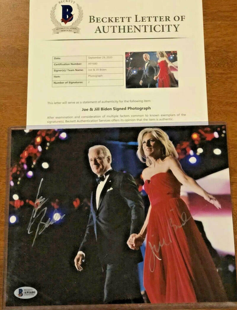 46 PRESIDENT JOE BIDEN & WIFE JILL SIGNED AUTOGRAPH 8X10 PHOTO - 2020 ...