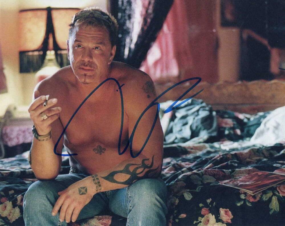 MICKEY ROURKE SIGNED AUTOGRAPH 8X10 PHOTO - SHIRTLESS STUD THE WRESTLER ...