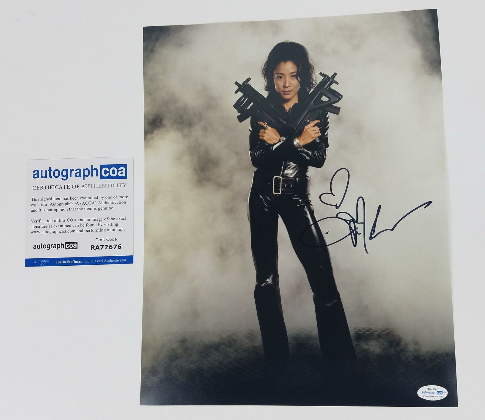Michelle Yeoh James Bond Girl Autograph 11x14 Photo Tomorrow Never Dies ...