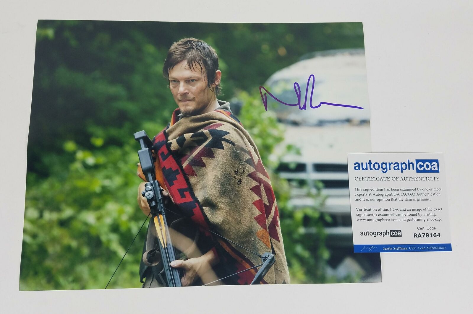 Walking Dead Norman Reedus Autographed Signed 11x14 Photo ACOA ...