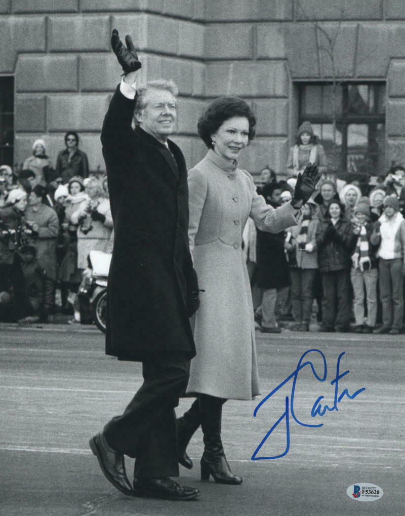 PRESIDENT JIMMY CARTER SIGNED AUTOGRAPH 11x14 PHOTO - 39, ROSALYNN ...