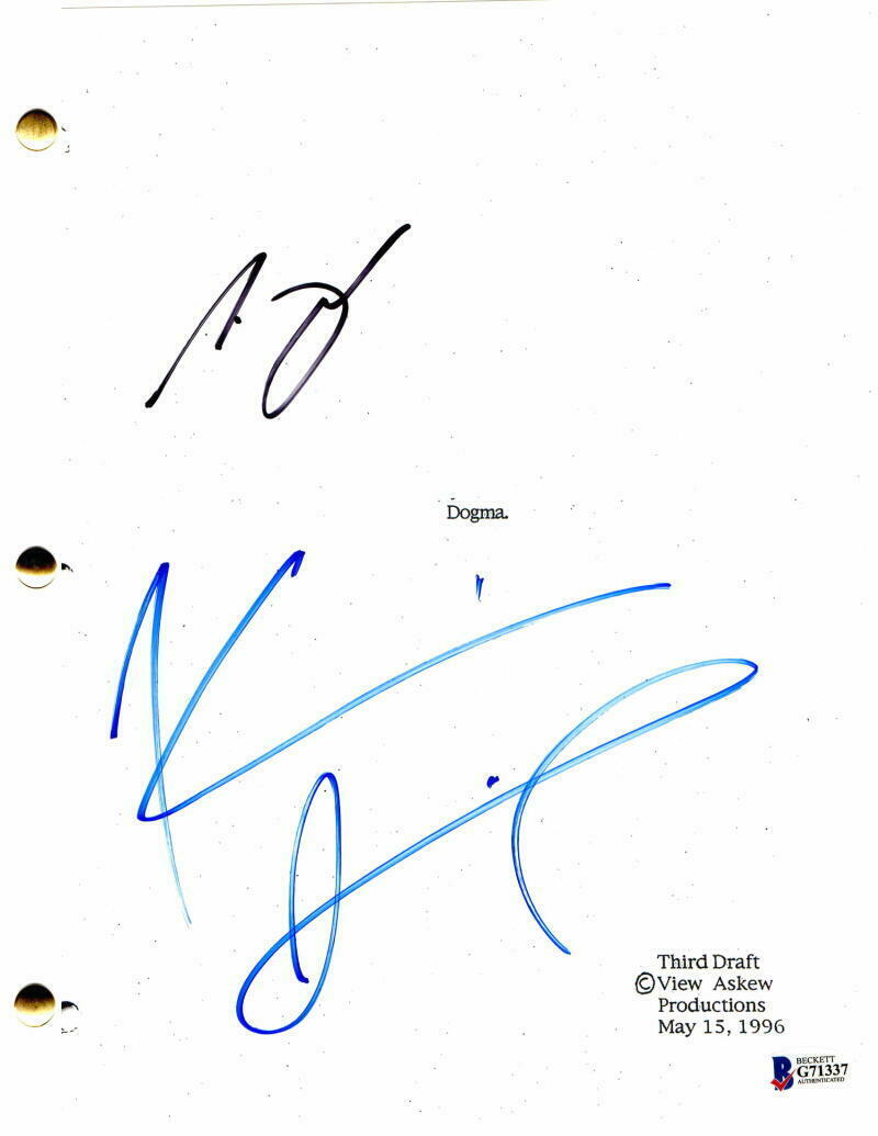 BEN AFFLECK & KEVIN SMITH SIGNED AUTOGRAPH - DOGMA FULL MOVIE SCRIPT ...