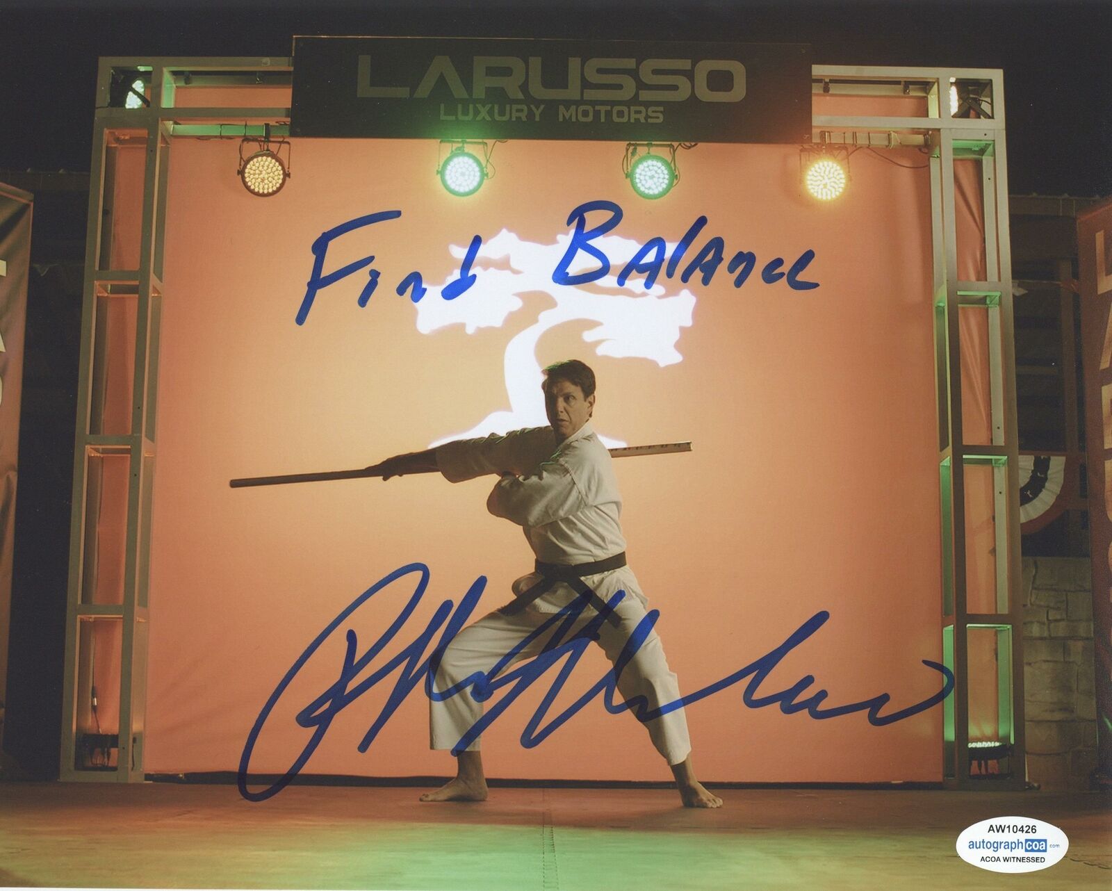 Ralph Macchio Autograph Signed Cobra Kai 8x10 Photo ACOA Witness ITP ...