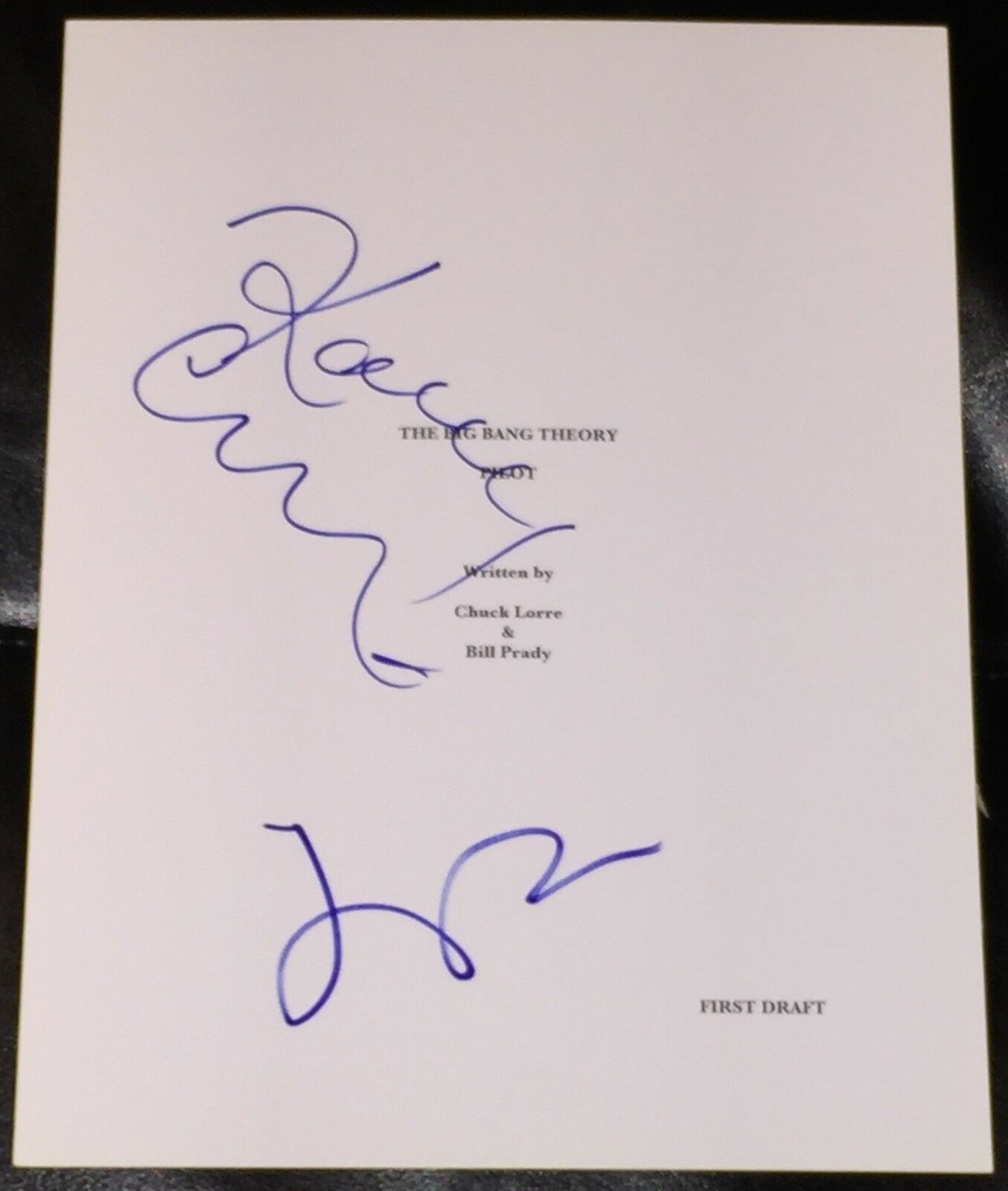 Jim Parsons And Kaley Cuoco Signed Autograph Big Bang Theory Full Pilot