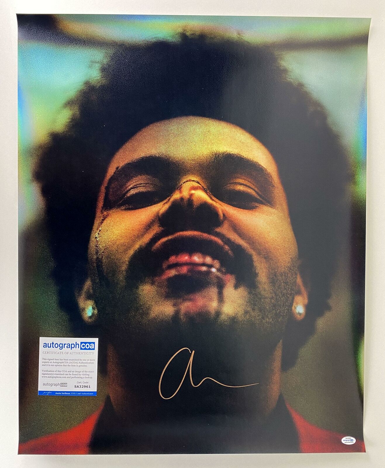 The Weeknd Autographed Signed After Hours Album Cover Poster ACOA ...