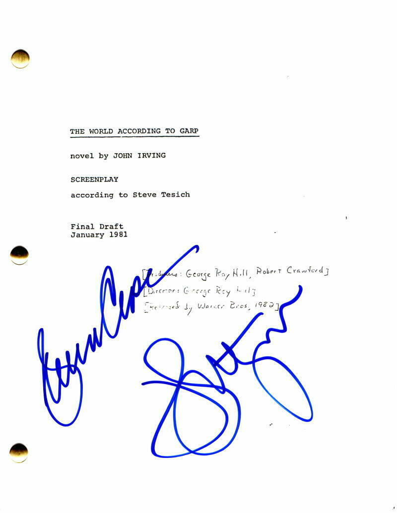 GLENN CLOSE & JOHN LITHGOW SIGNED AUTOGRAPH - THE WORLD ACCORDING TO ...
