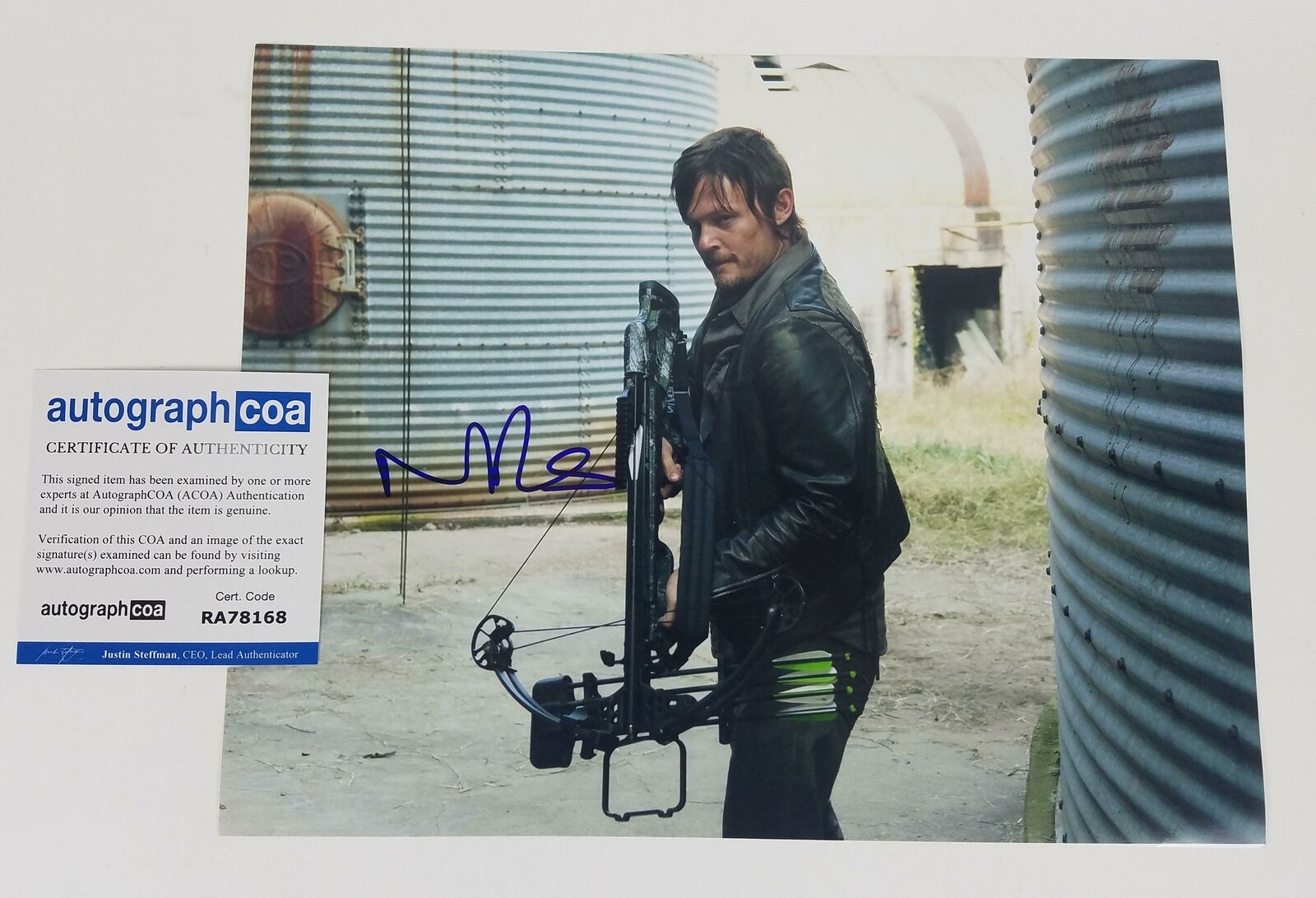 Walking Dead Norman Reedus Autographed Signed 11x14 Photo ACOA ...