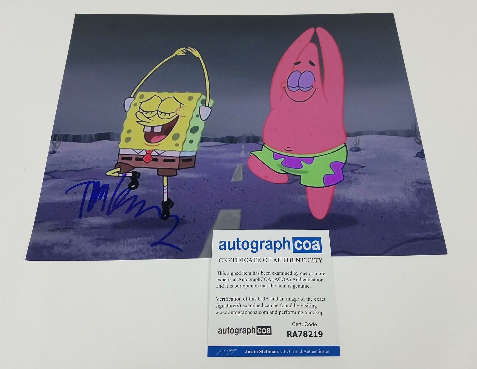 Spongebob Squarepants Tom Kenny Autographed Signed 11x14 Photo ACOA ...