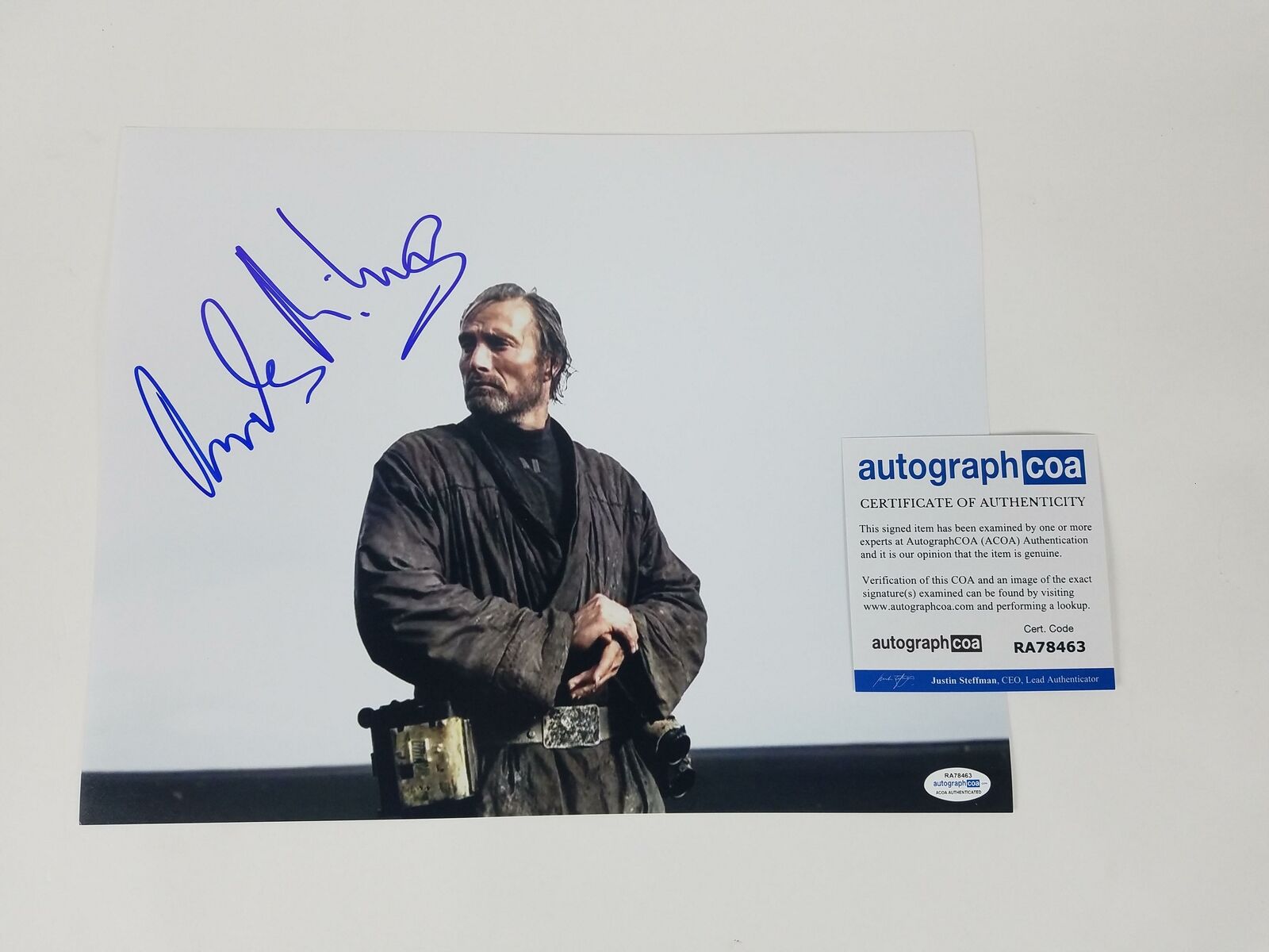 Star Wars Rogue One Mads Mikkelsen Autographed Signed 11x14 Photo Galen ...