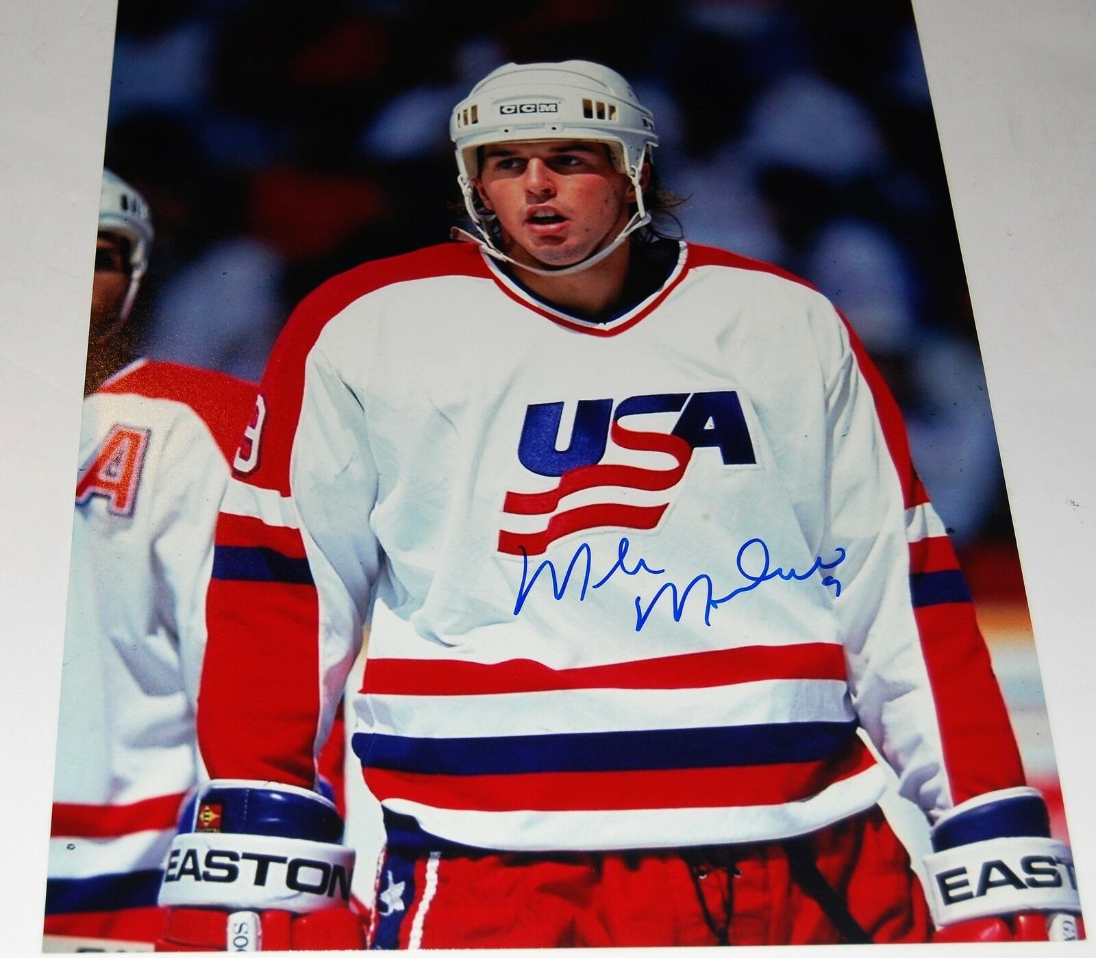 MIKE MODANO signed (TEAM USA HOCKEY) 11X14 photo W/COA *DALLAS STARS ...