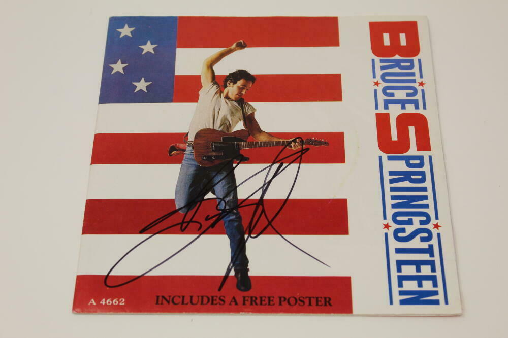 BRUCE SPRINGSTEEN SIGNED AUTOGRAPH ALBUM VINYL RECORD - BORN IN THE USA ...