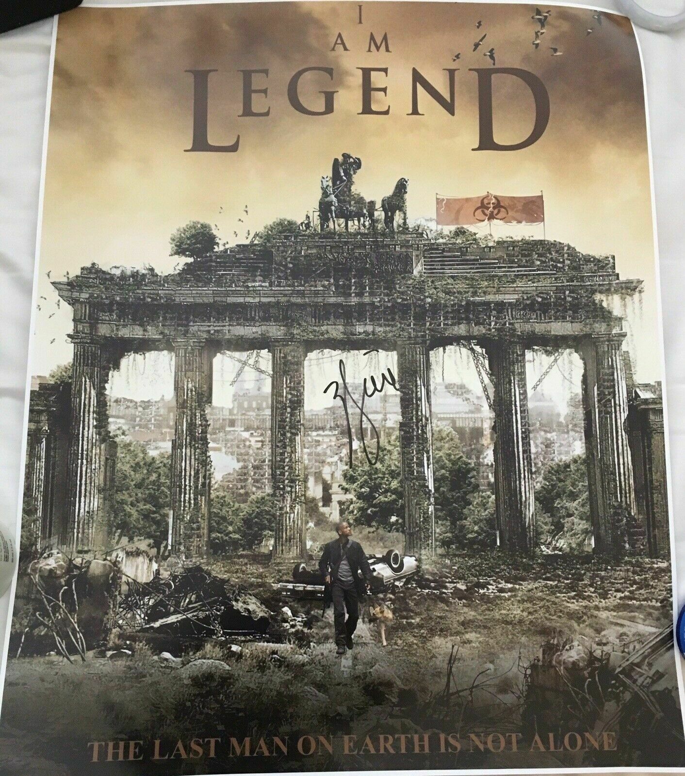WILL SMITH SIGNED AUTOGRAPH I AM LEGEND RARE HUGE 16x20 MOVIE POSTER ...
