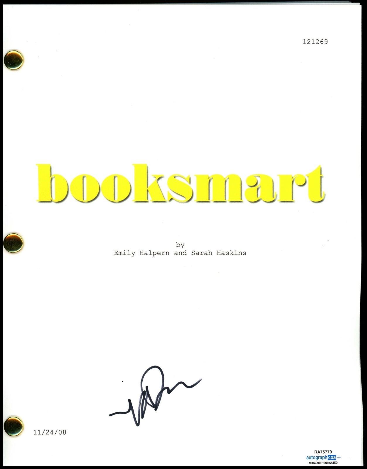 Kaitlyn Dever "Booksmart" AUTOGRAPH Signed Full Complete Script Screenplay ACOA Collectible ...