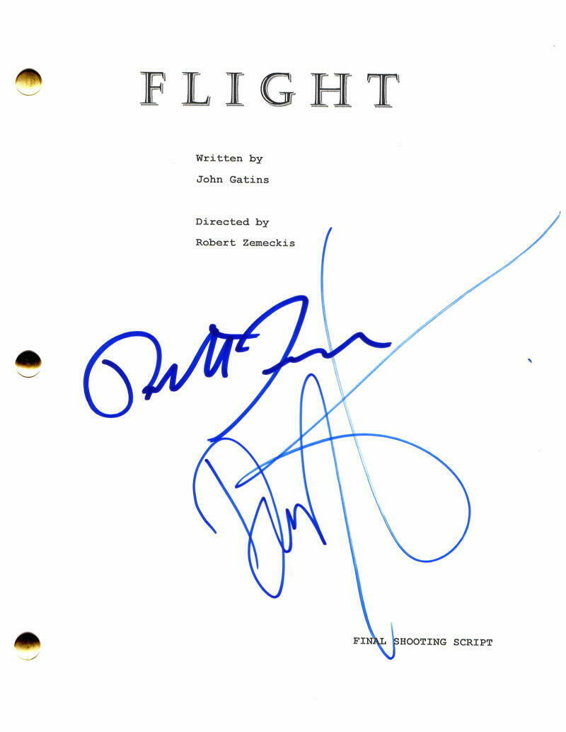 DENZEL WASHINGTON & ROBERT ZEMECKIS SIGNED AUTOGRAPH - FLIGHT FULL ...