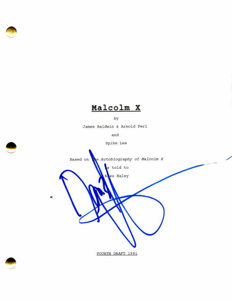 DENZEL WASHINGTON SIGNED AUTOGRAPH - MALCOLM X FULL MOVIE SCRIPT ...
