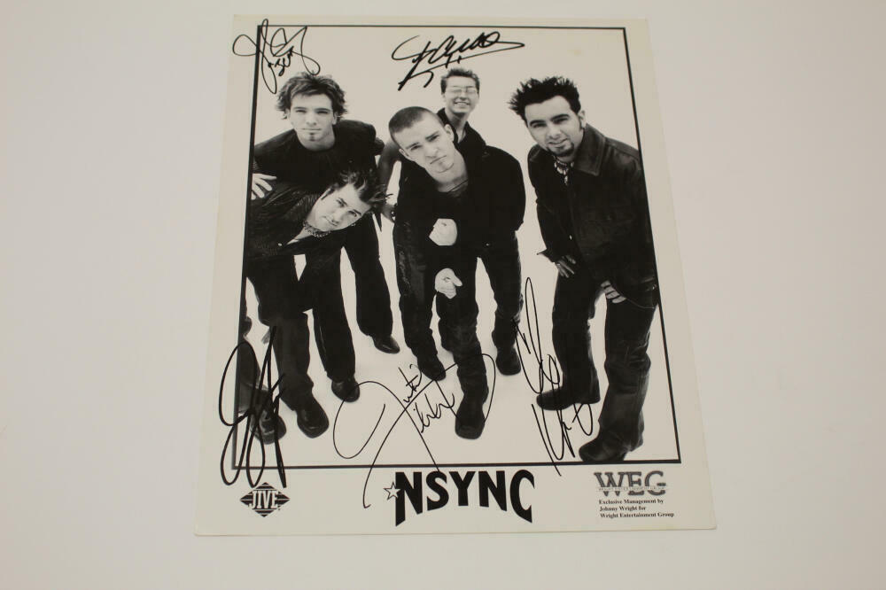 NSYNC FULL BAND SIGNED AUTOGRAPH 8X10 PHOTO - VERY RARE W/ VINTAGE ...