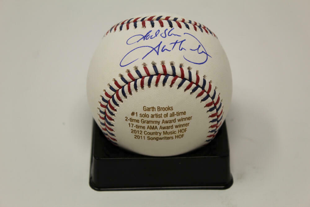 GARTH BROOKS SIGNED AUTOGRAPH CAREER ACHIEVEMENTS BASEBALL - COUNTRY ...