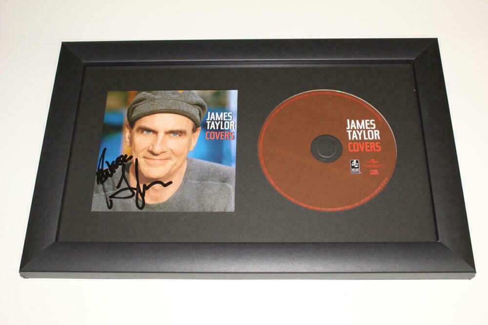 JAMES TAYLOR SIGNED AUTOGRAPH COVERS FRAMED CD DISPLAY - MUSIC LEGEND ...