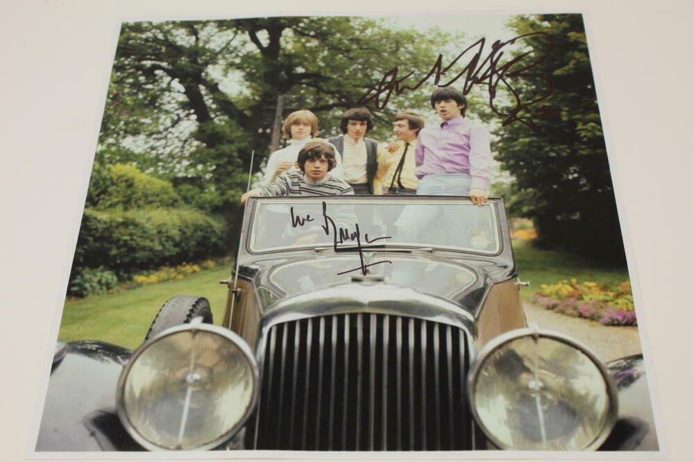 CHARLIE WATTS & BILL WYMAN DUAL SIGNED AUTOGRAPH 8X10 PHOTO - ROLLING ...