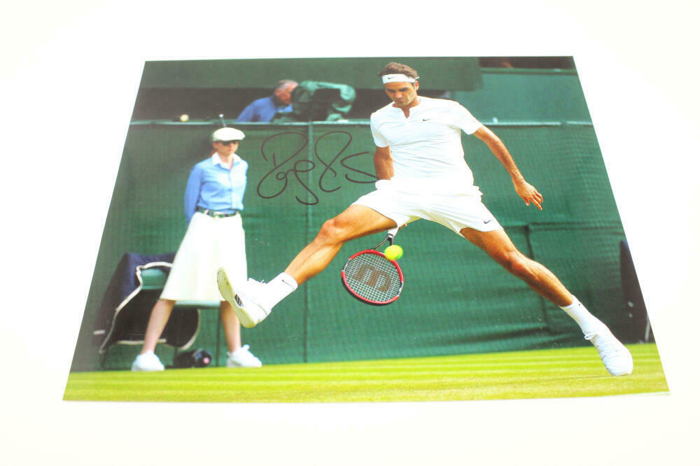 ROGER FEDERER SIGNED AUTOGRAPH 8X10 PHOTO - WIMBLEDON, US OPEN, FRENCH ...