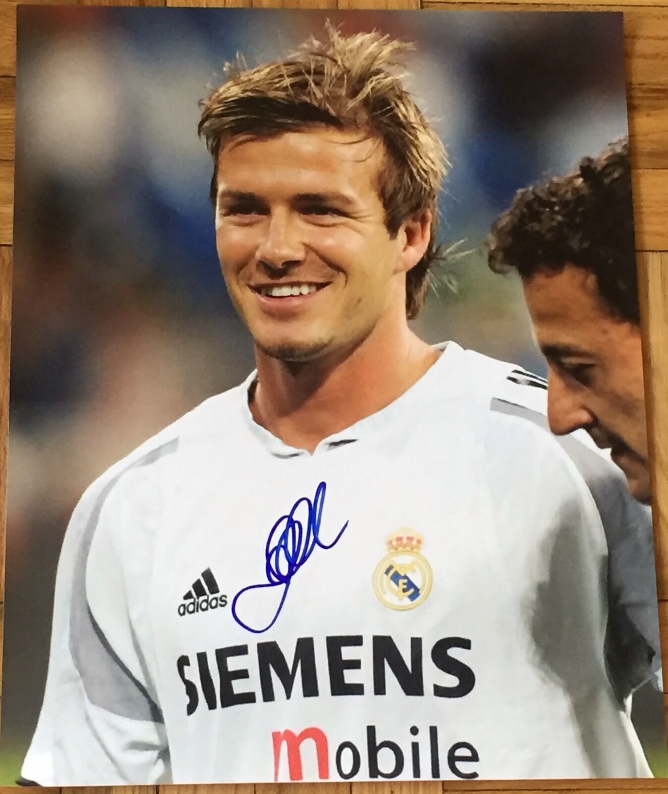 DAVID BECKHAM SIGNED FULL AUTOGRAPH REAL MADRID LEGEND HUGE 16x20 PHOTO ...