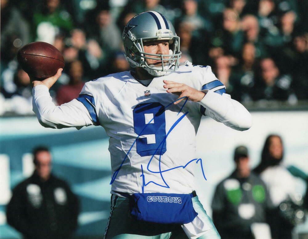 TONY ROMO SIGNED AUTOGRAPH 11X14 PHOTO - DALLAS COWBOYS STAR, NFL ...
