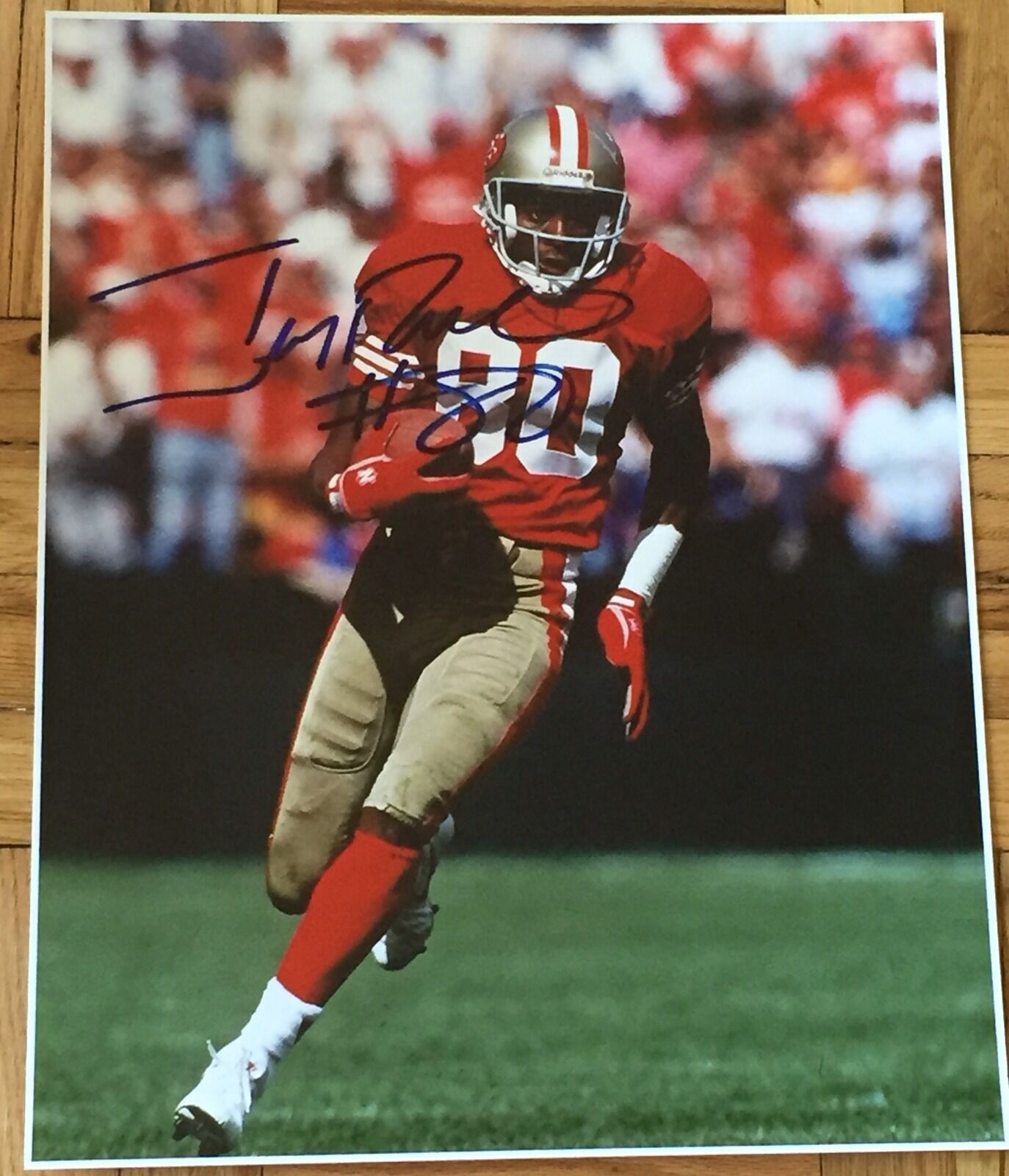 JERRY RICE SIGNED FULL AUTOGRAPH SF 49ers LEGEND HUGE ACTION 16x20 ...