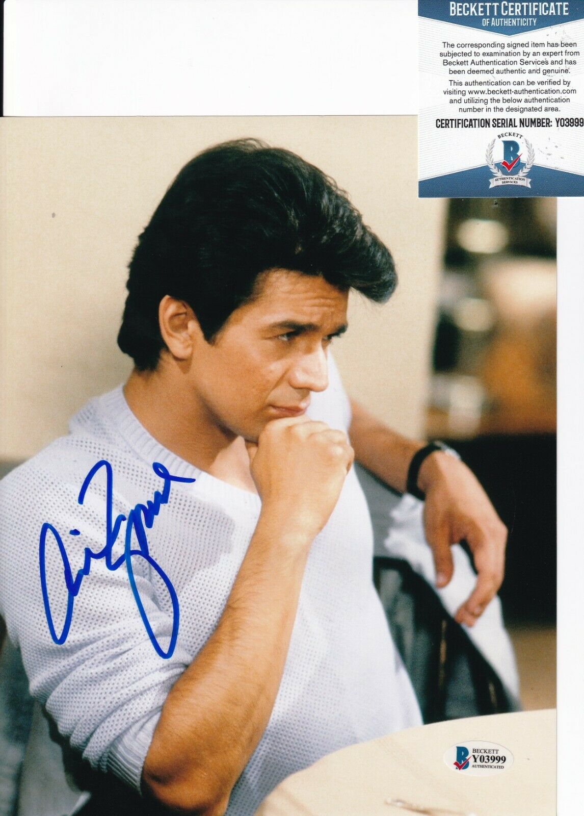 ADRIAN ZMED signed (T.J. HOOKER) Officer Romano 8X10 photo BECKETT BAS ...