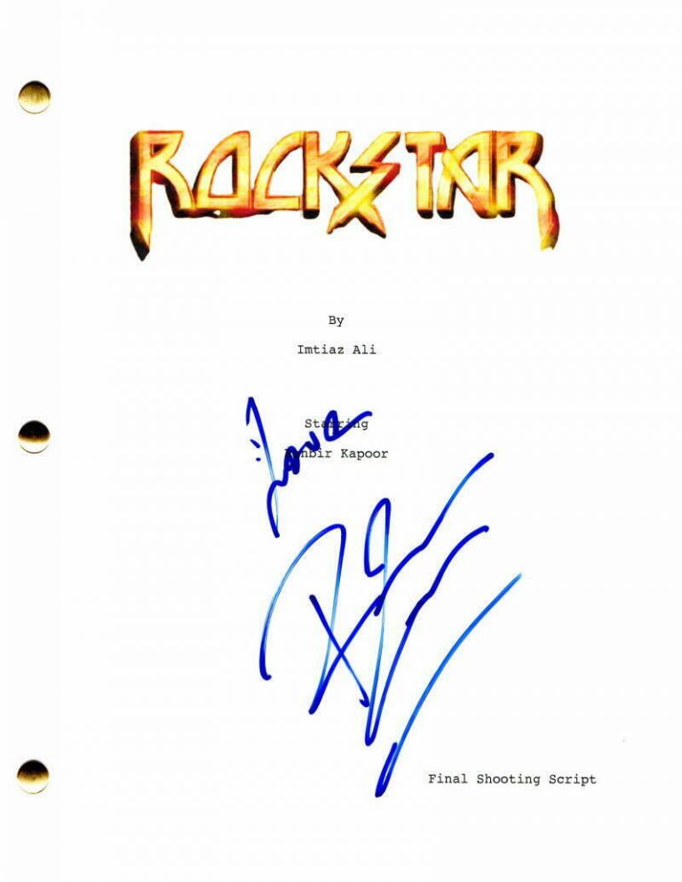 RANBIR KAPOOR SIGNED AUTOGRAPH - ROCKSTAR FULL MOVIE SCRIPT - BARFI ...
