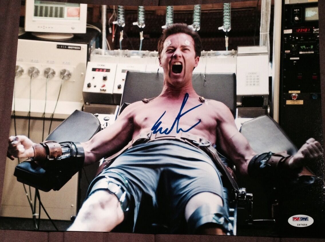 EDWARD NORTON SIGNED AUTOGRAPH INCREDIBLE HULK RARE 11X14 PHOTO PSA/DNA ...
