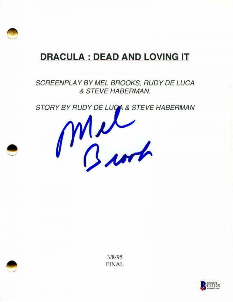 MEL BROOKS SIGNED AUTOGRAPH - DRACULA: DEAD AND LOVING IT FULL MOVIE ...