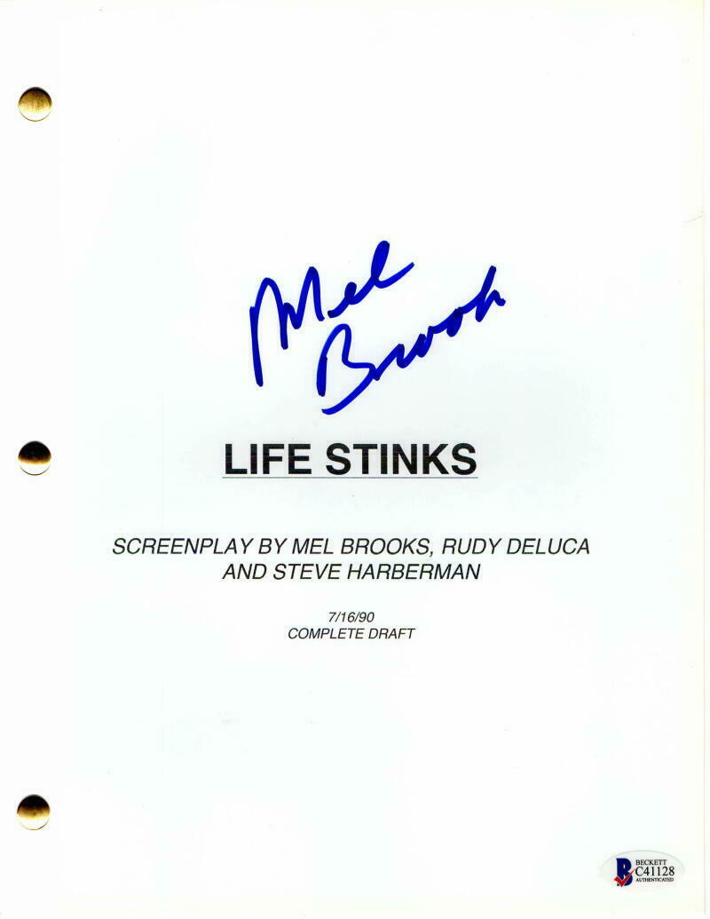 MEL BROOKS SIGNED AUTOGRAPH - LIFE STINKS MOVIE SCRIPT - JEFFREY TAMBOR ...