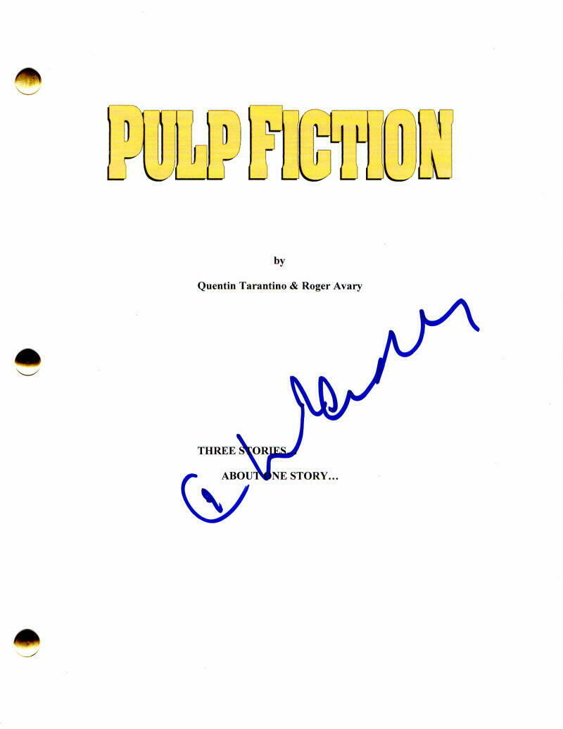 CHRISTOPHER WALKEN SIGNED AUTOGRAPH - PULP FICTION MOVIE SCRIPT - UMA ...