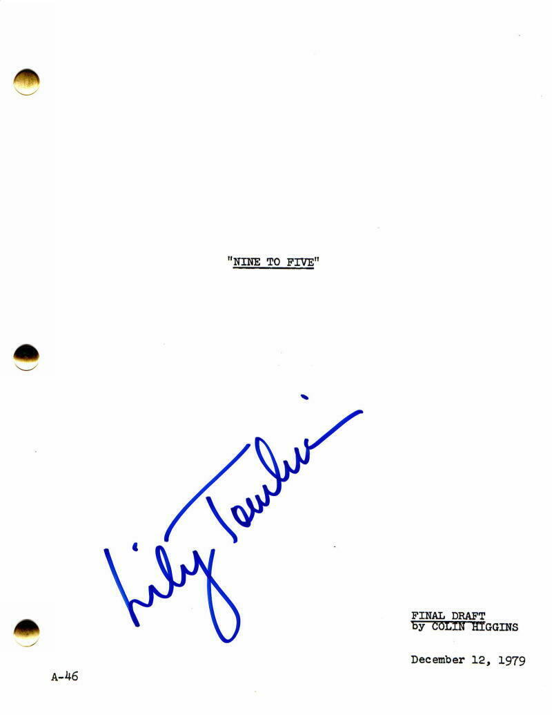 LILY TOMLIN SIGNED AUTOGRAPH - 9 TO 5 MOVIE SCRIPT - DOLLY PARTON, JANE ...