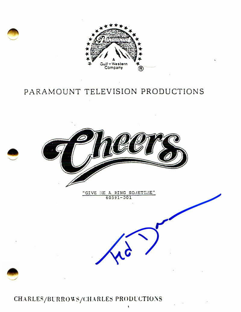 TED DANSON SIGNED AUTOGRAPH - CHEERS PILOT SCRIPT WOODY HARRLESON ...