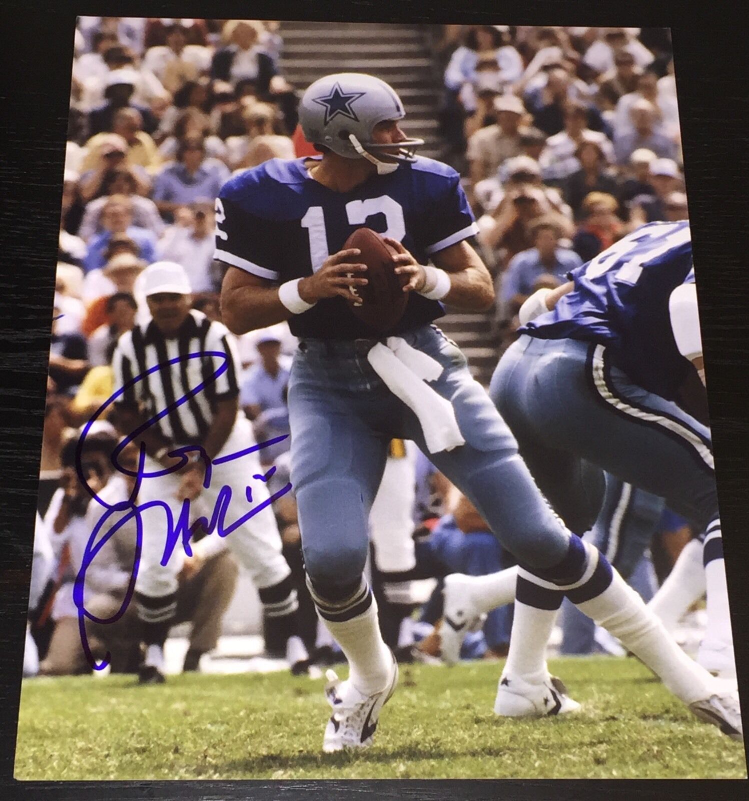 ROGER STAUBACH SIGNED AUTOGRAPH DALLAS COWBOYS LEGEND 11x14 PHOTO COA D ...