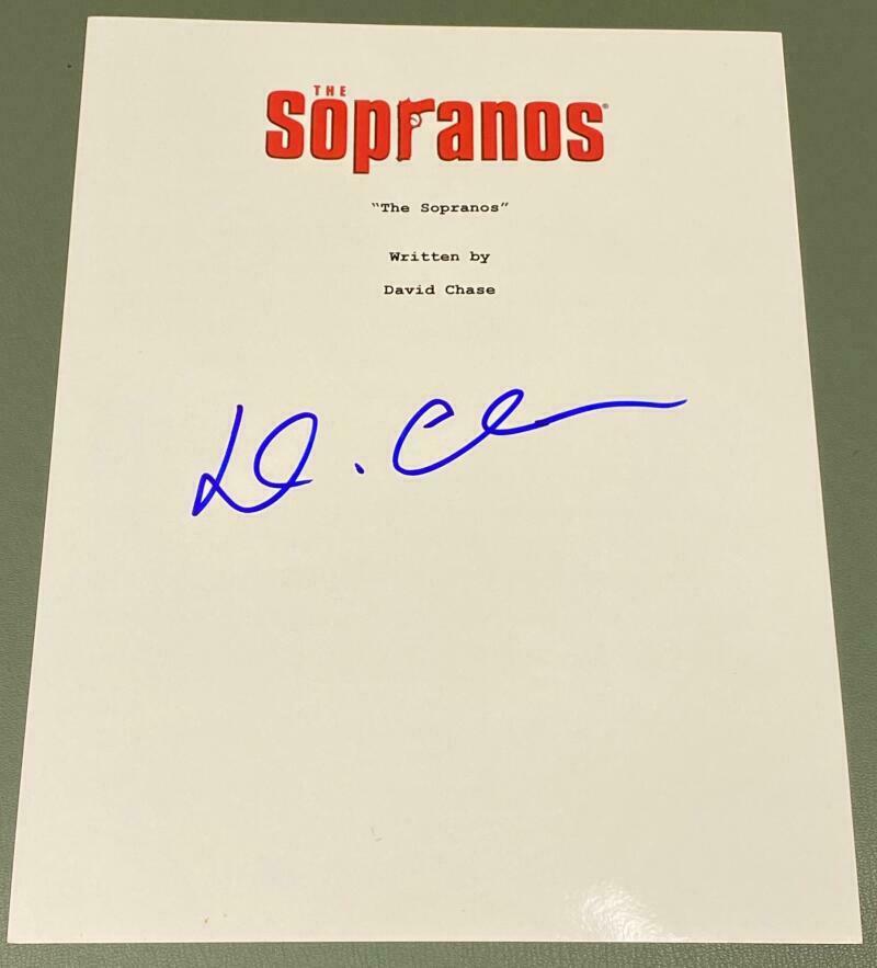 DAVID CHASE SIGNED AUTOGRAPH - "THE SOPRANOS" FULL RARE SHOW PILOT ...